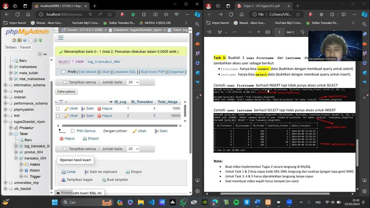 Implementasi Stored Procedure, Trigger & DCL - YouTube