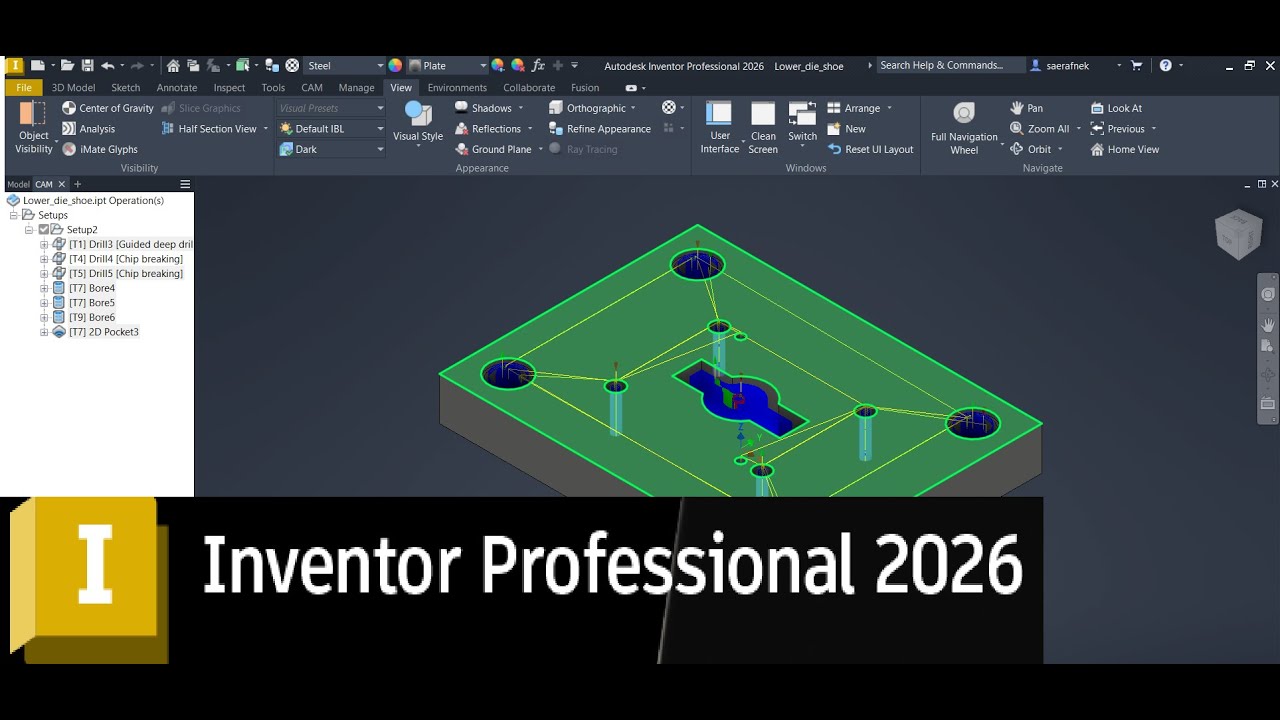 Autodesk Inventor Professional CAM 2026: Introduction to Milling ...