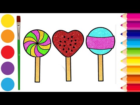 how to draw a lollipop 🍭 I easy drawing step by step l Simple drawing ...