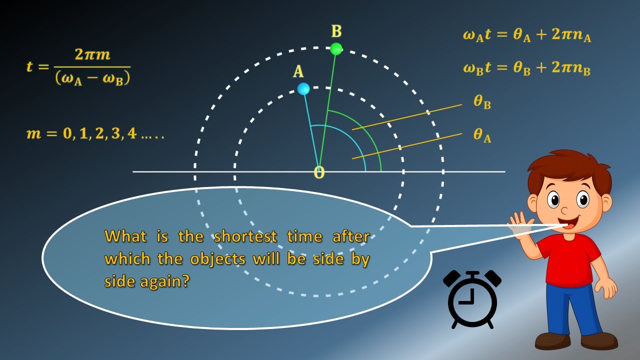 A level: Uniform circular motion of two objects - YouTube