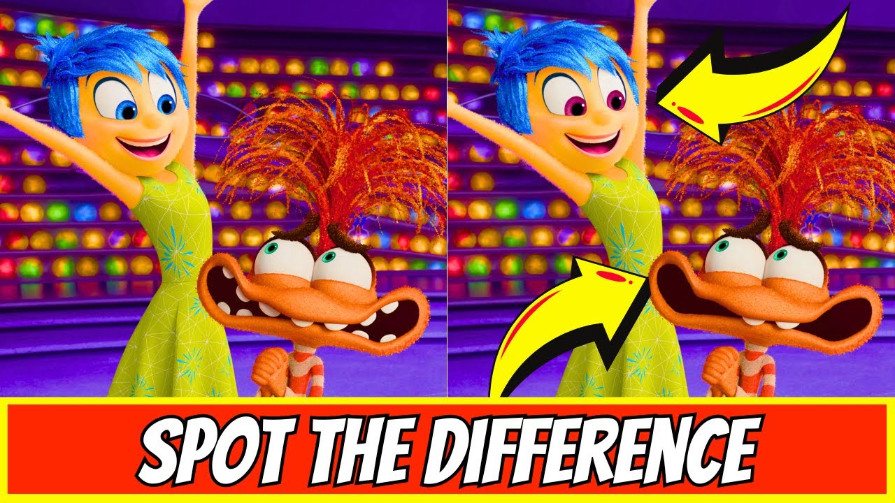 Spot the Differences INSIDE OUT 2 Movie Quiz 😁😭😱🤢😡 - YouTube