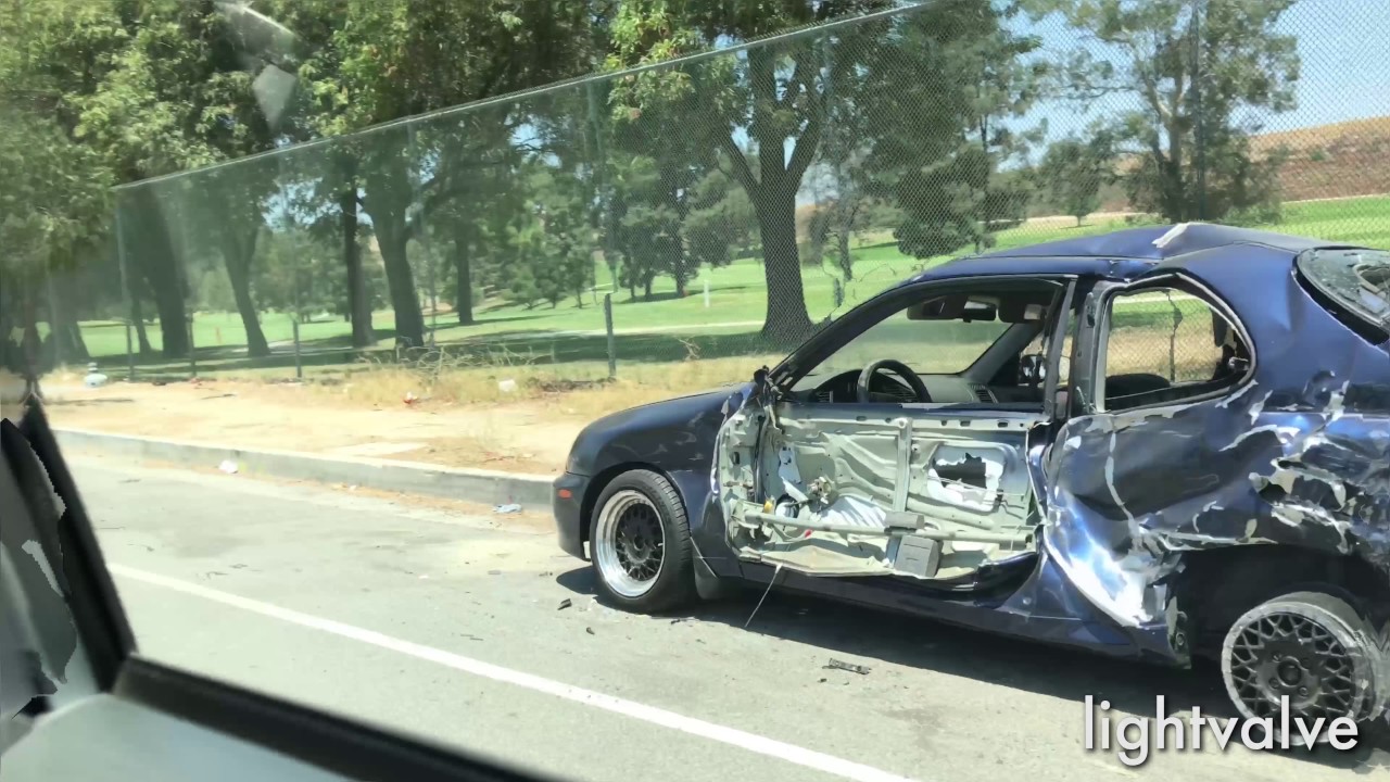 Smashed Cars On Parked Along Glenoaks Blvd, Los Angeles - YouTube