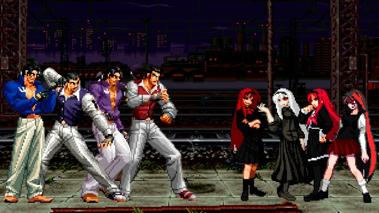 [KOF Mugen] Robert Garcia Team vs Akiha Yagami Team - YouTube