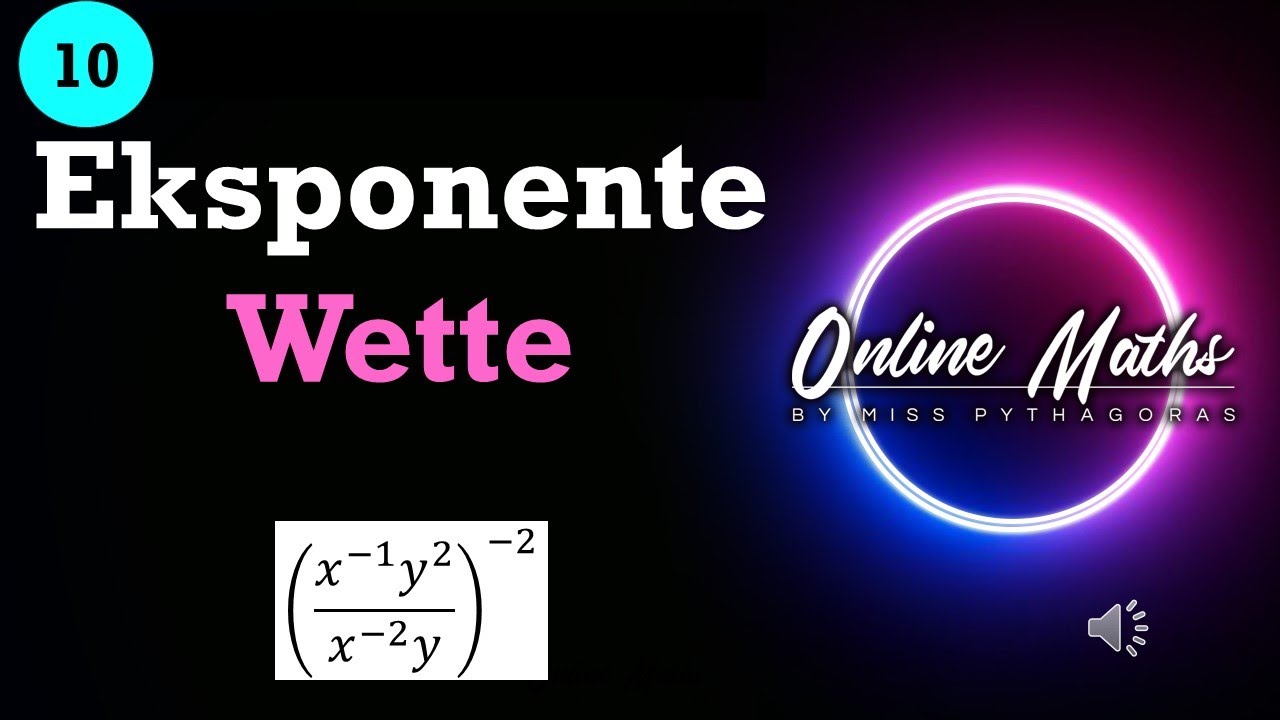 Eksponente Graad10: L1 Eksponent wette Wiskunde - YouTube