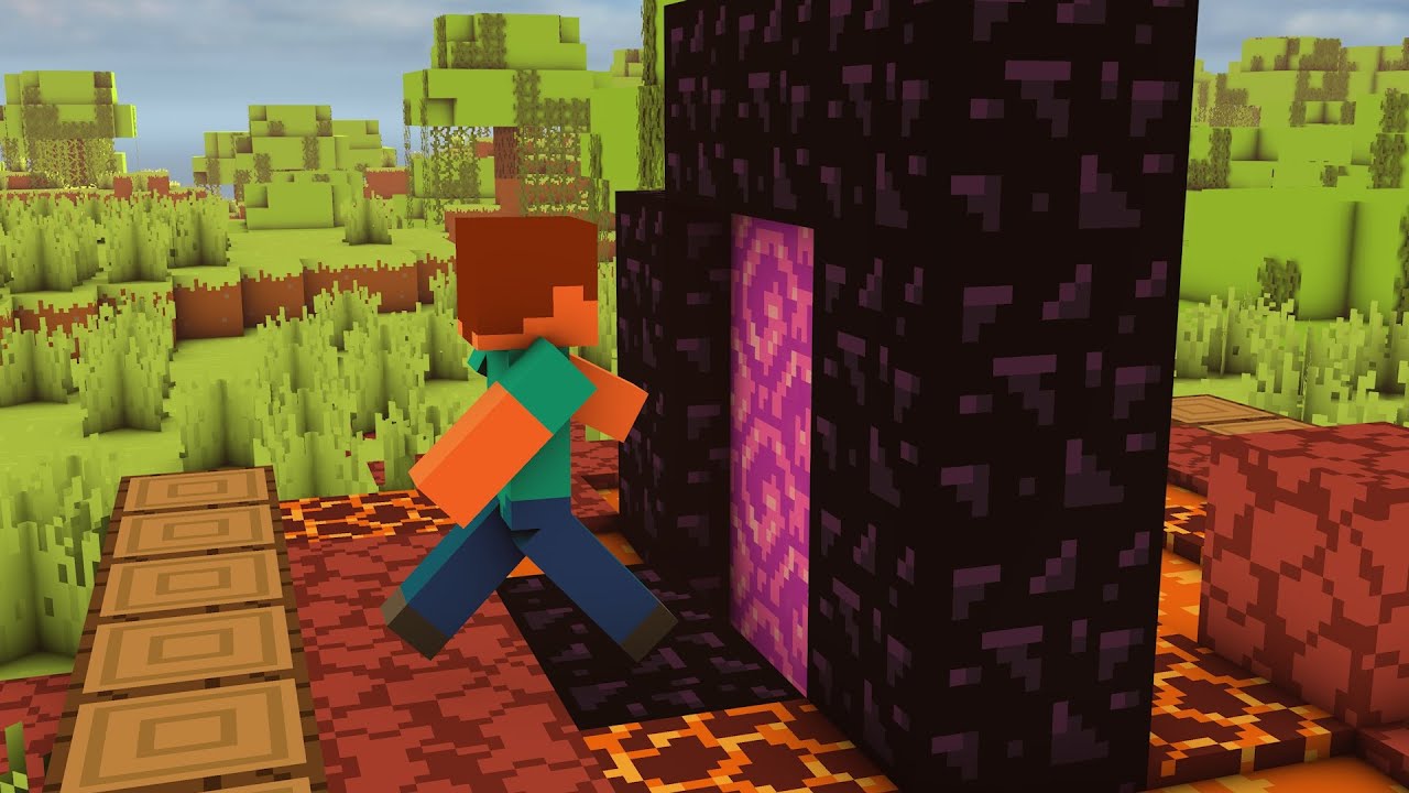 Steve antes de entrar al Nether| Animación - YouTube