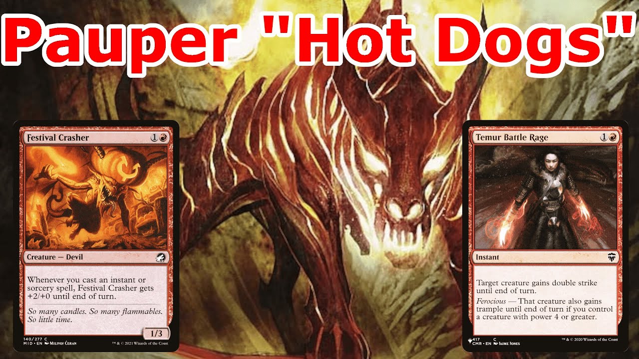 COMING IN HOT!!! Pauper Hot Dogs (Mono Red Burn / Kiln Fiend Aggro MTG ...