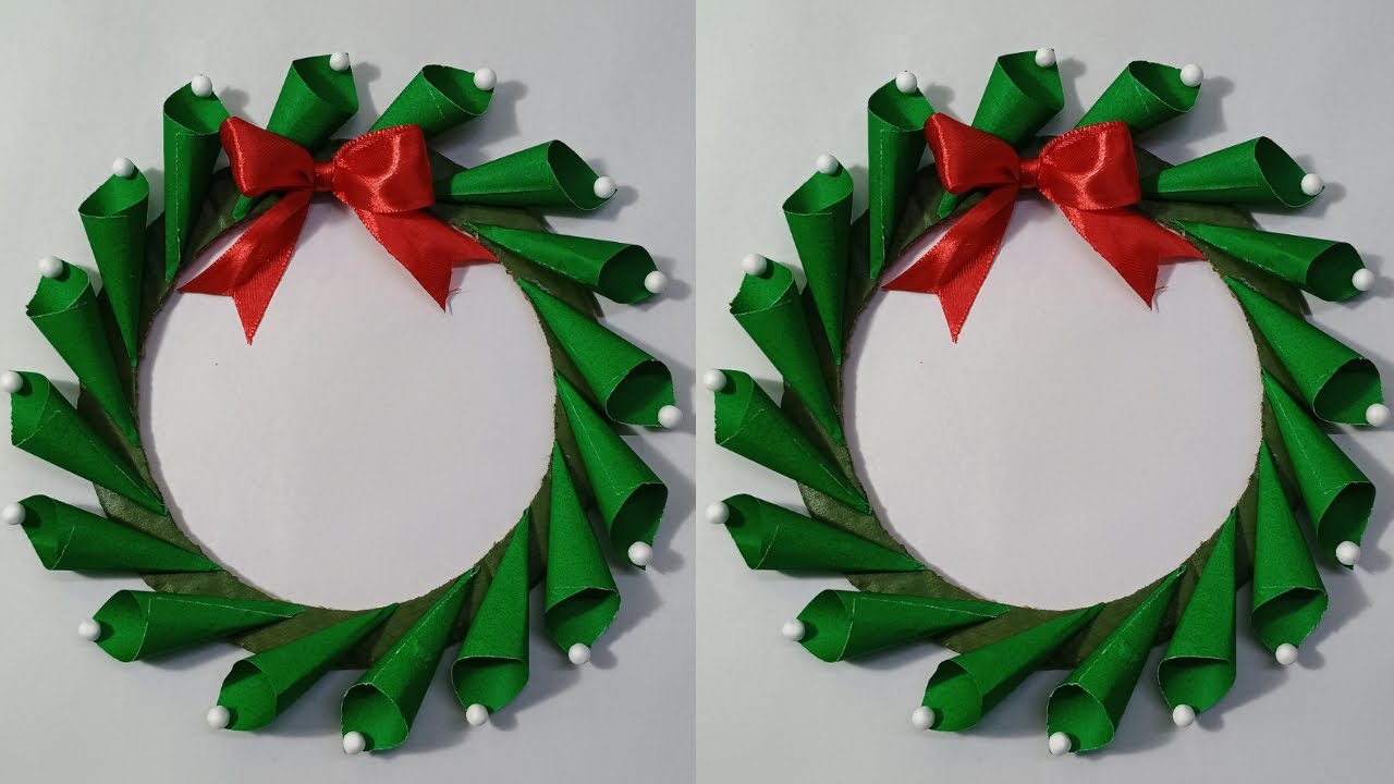Christmas Decoration Ideas Using Paper | DIY Christmas Wreath ...