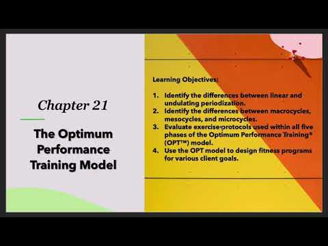 Chapter 21 - The Optimum Performance Training Model | NASM CPT - YouTube