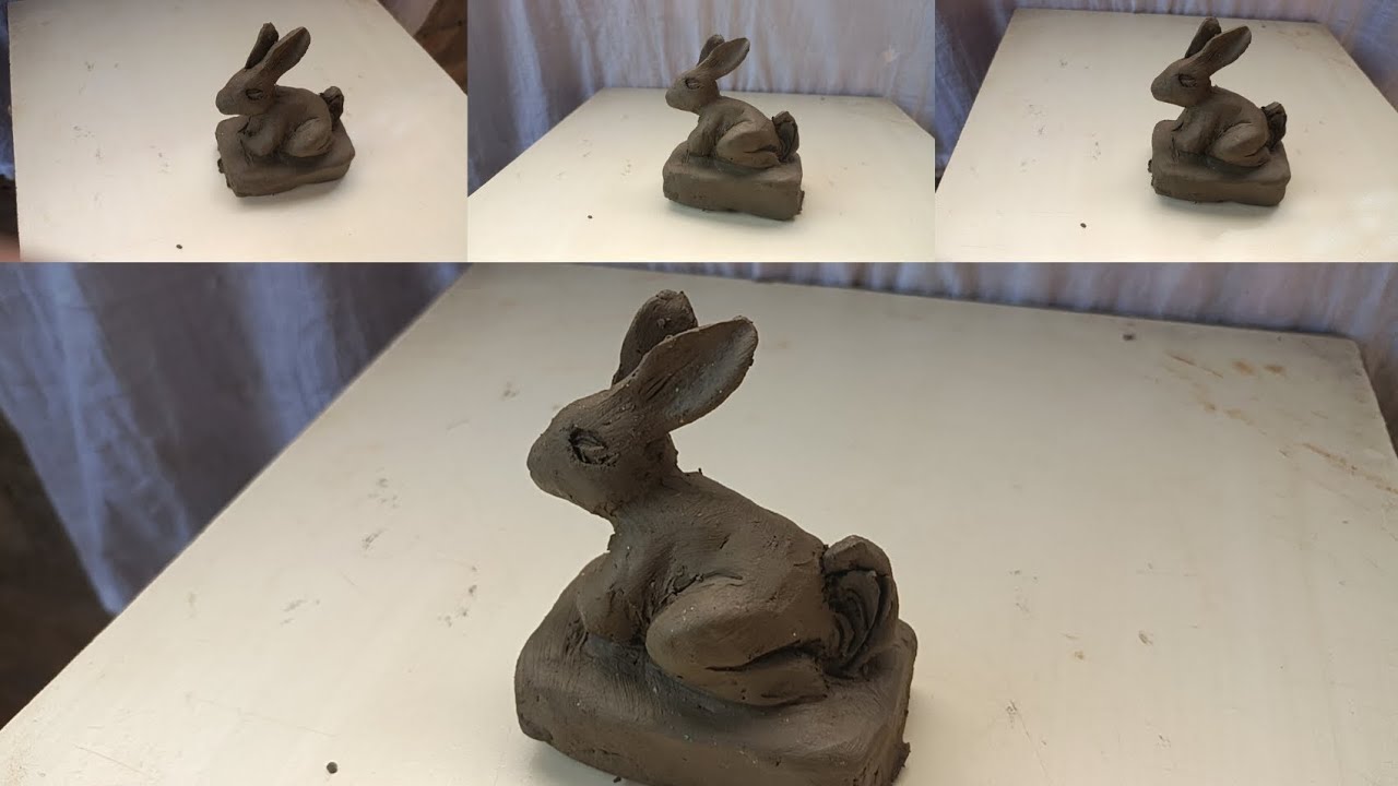 DIY How to make rabbit 🐇/Bunny/with clay easy||clay rabbit 🐰 making||# ...