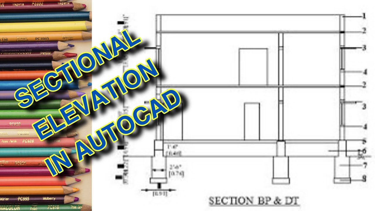 How to draw building section in AutoCAD - YouTube