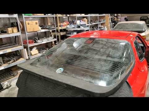 Porsche 944 turbo rear hatch glass reseal and swap - YouTube