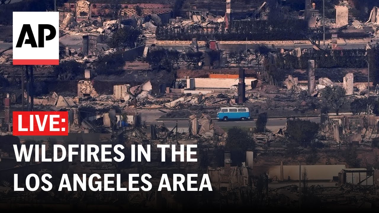 LIVE: Aerial view of wildfires in the Los Angeles area - YouTube