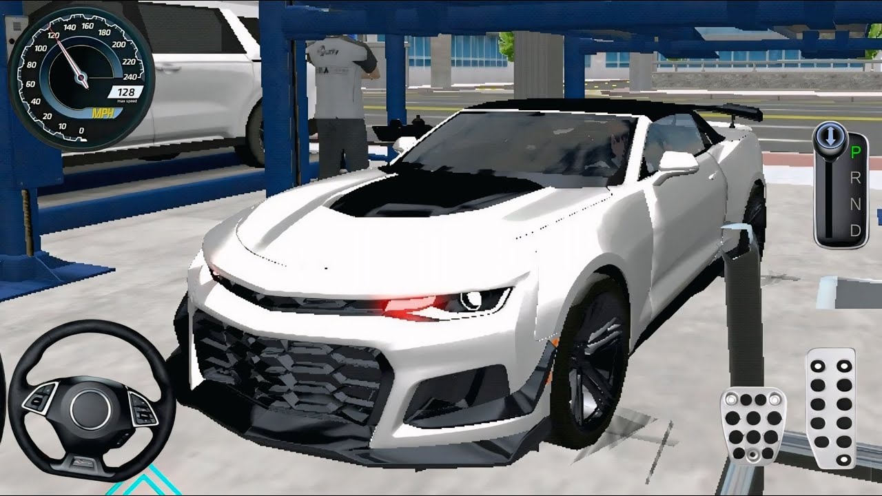 3D Driving Class 2 | Chevrolet Camaro Car in Gas Station and Auto ...