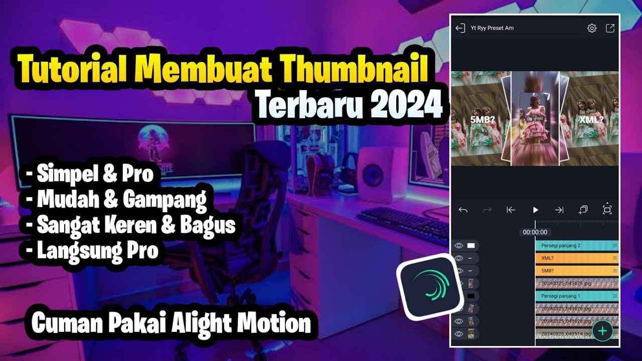Tutorial Membuat Thumbnail YouTube Di Alight Motion || Sangat Simpel ...