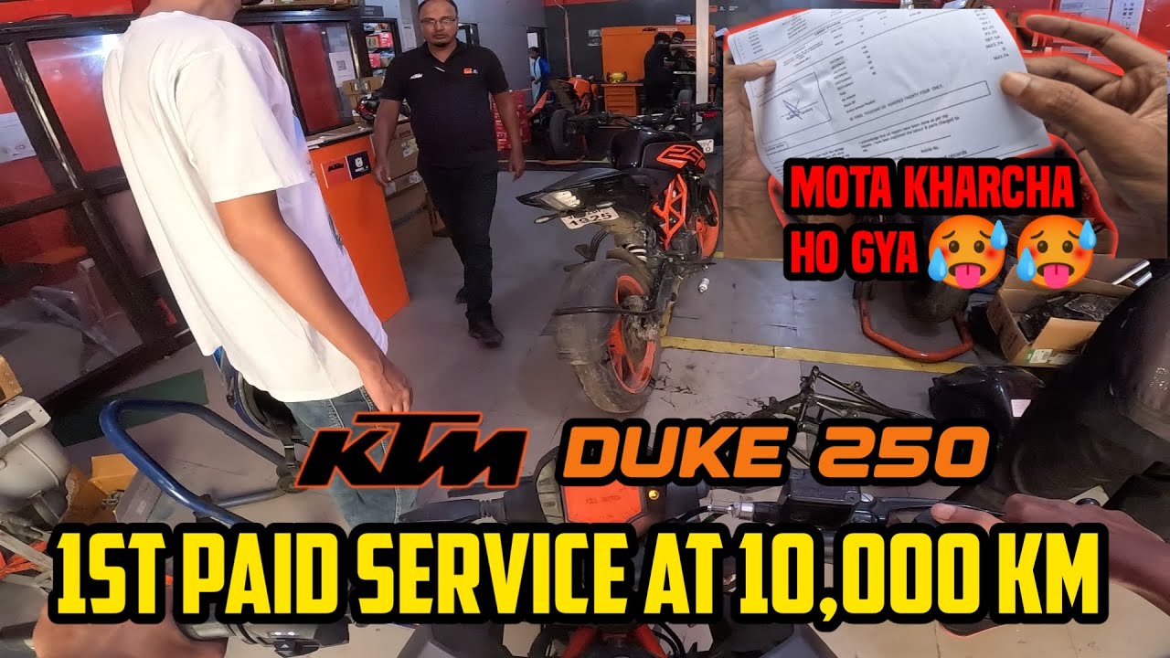 KTM DUKE 250 FIRST PAID SERVICE M ITNA MOTA KHARCHA HOGA SOCHA NY THA 🥵 ...
