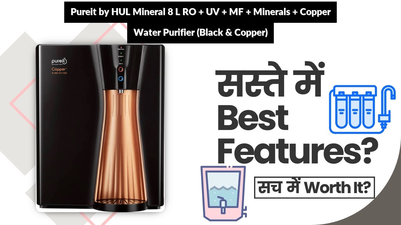 Pureit by HUL Mineral 8 L RO + UV + MF + Minerals + Copper Water ...