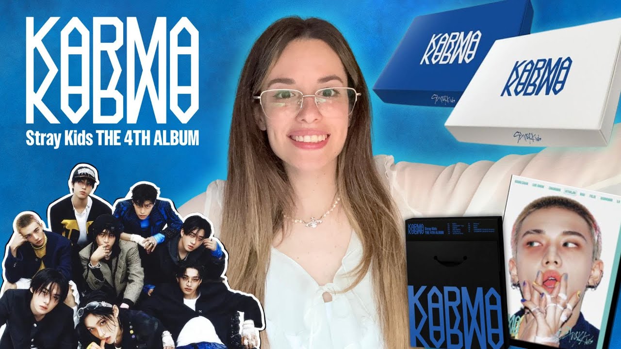 💙 UNBOXING STRAY KIDS 'KARMA' ALBUM | set standard, accordion e compact ...