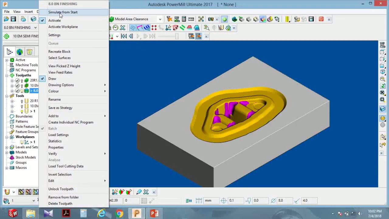 Delcam Powermill Ultimate 2017 in Hindi About Finishing Toolpath ...