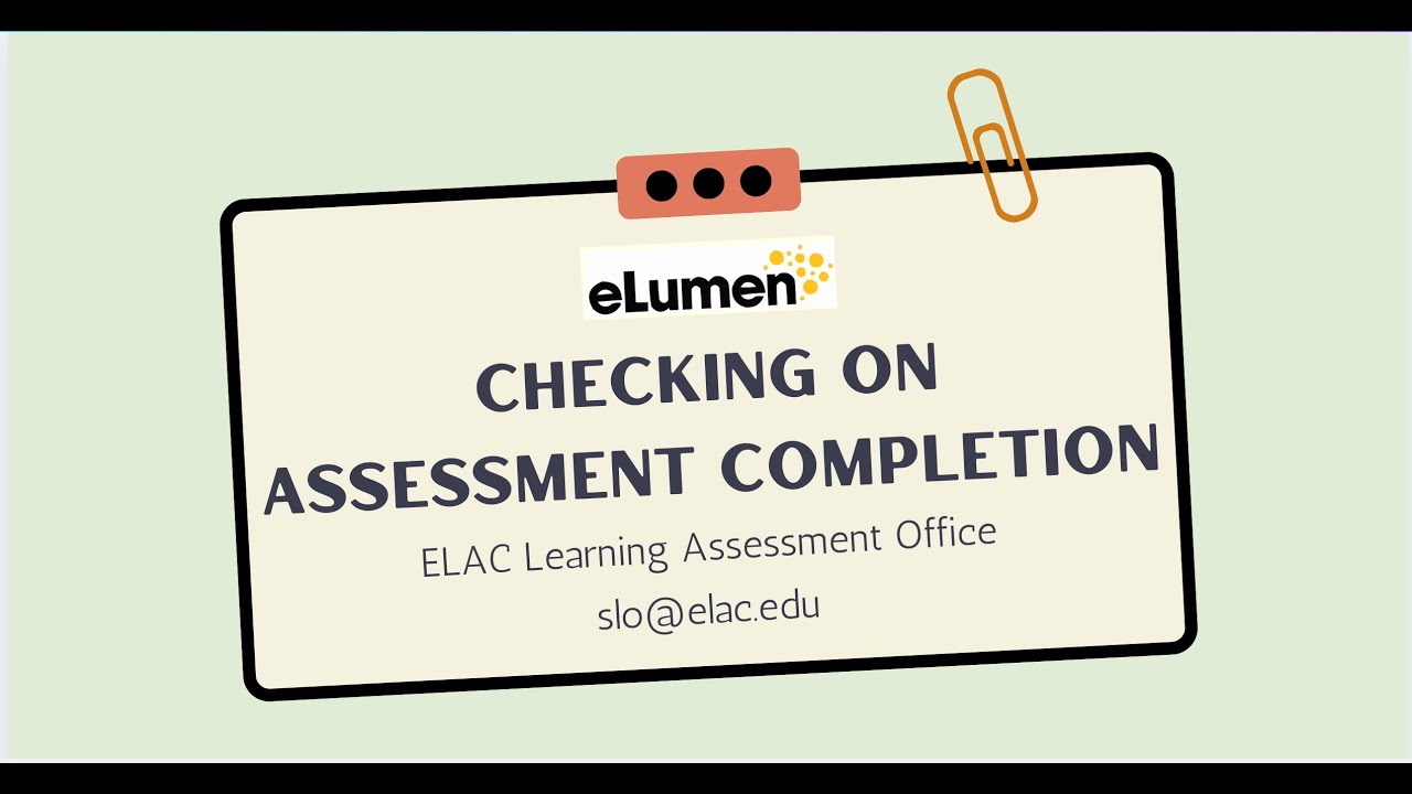 Checking on Assessment Completion - YouTube