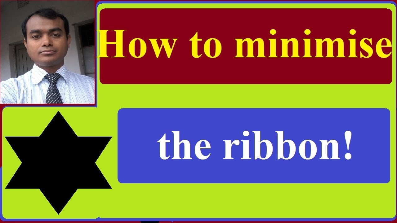 How To Minimize The Ribbon In MS Word YouTube How To Minimize The Ribbon In MS Word YouTube