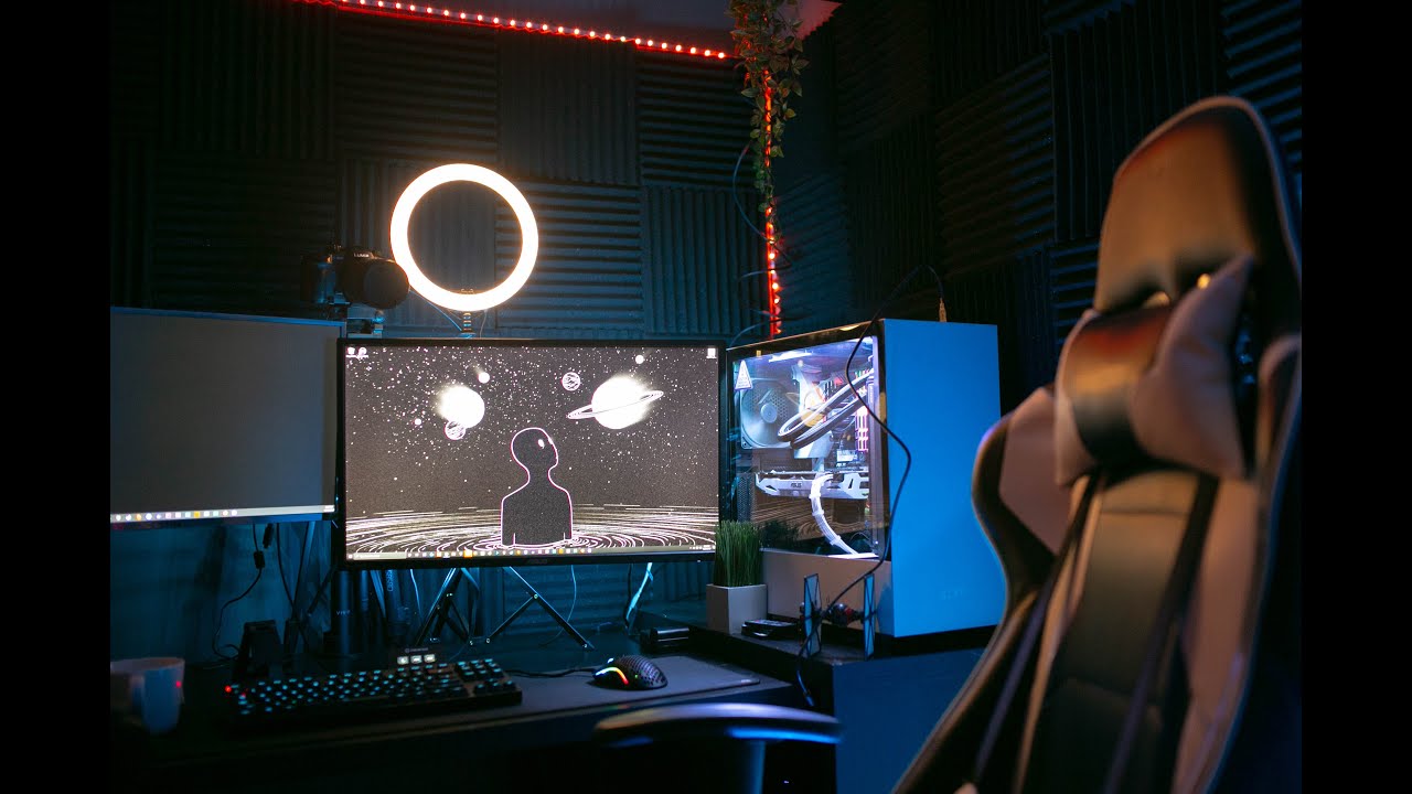 EPIC Dual Setup Gaming Room || Streaming and Video Editing Setup - YouTube