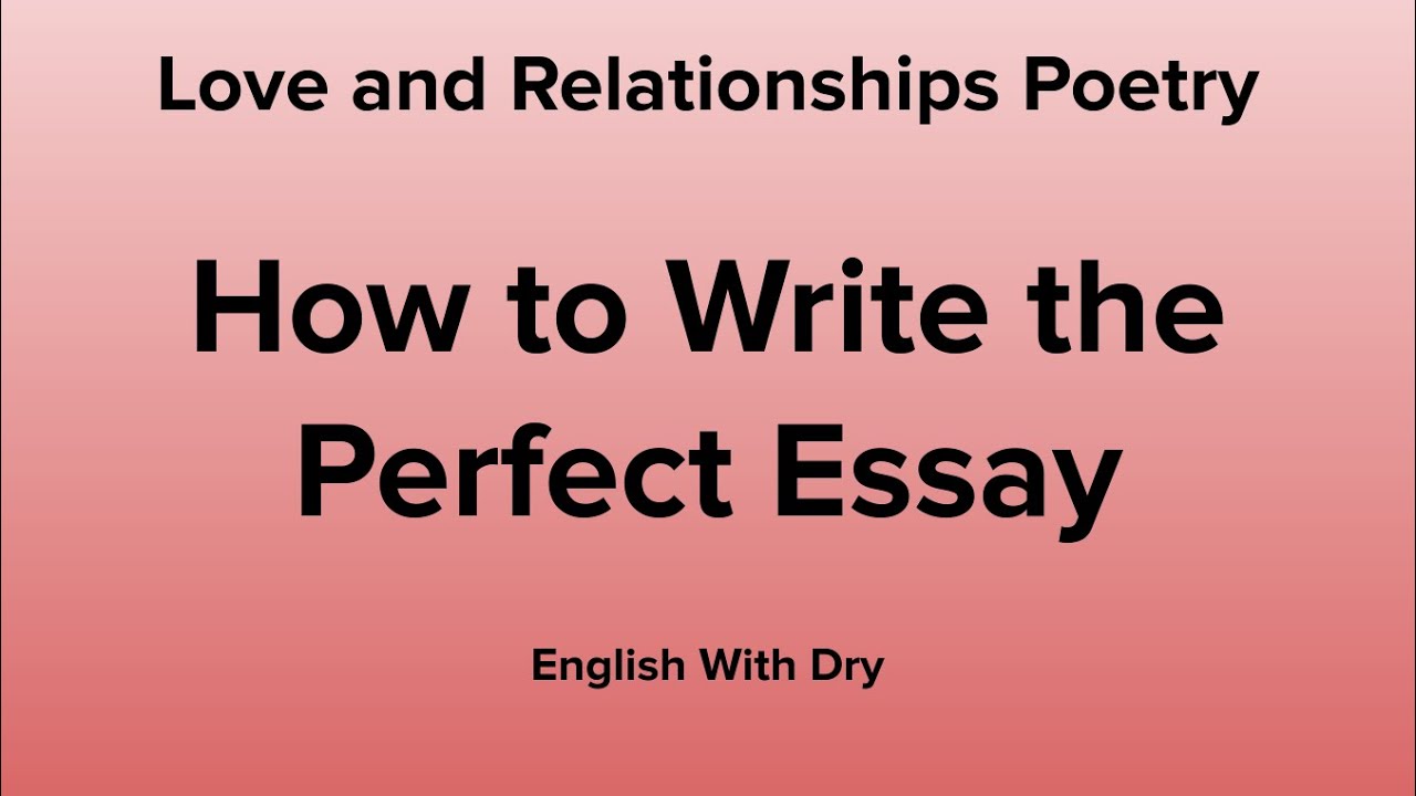 Write the Perfect Poetry Essay - YouTube