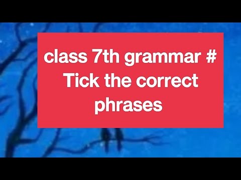tick the correct phrases #class7th #grammar #shortsvideo - YouTube