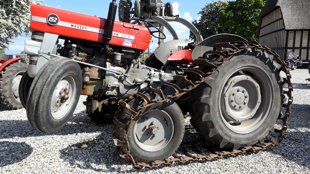 Massey Ferguson 152 w/ Norweigan Half-Tracks - YouTube