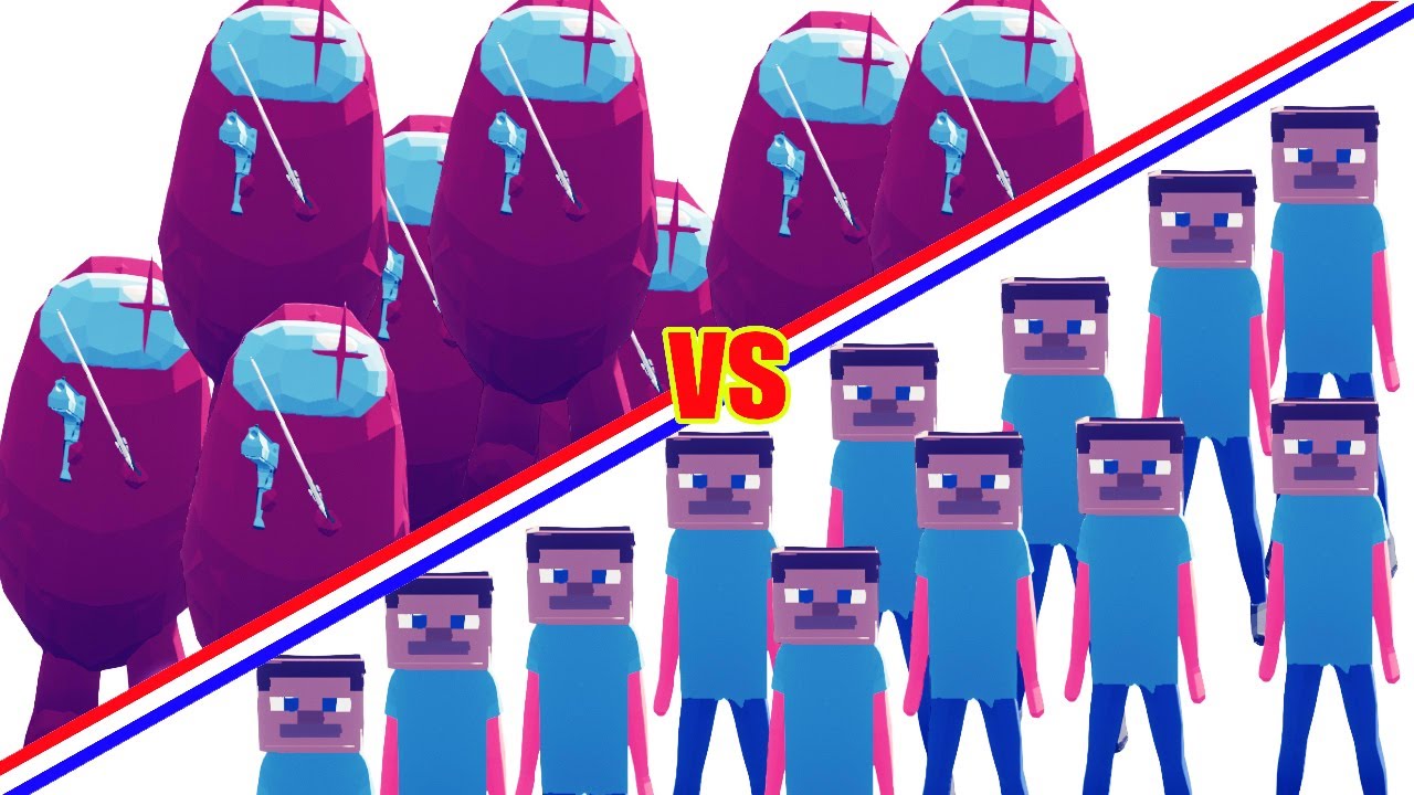 Among US vs Minecraft mob - Totally Accurate Battle Simulator - YouTube