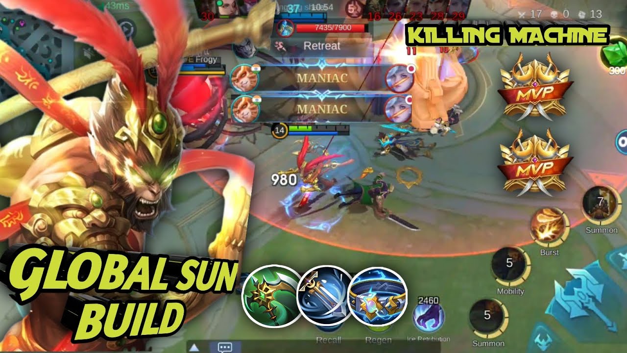 17 KILL + MANIAC👻 | SOLO RANKED GAMEPLAY - MLBB | SUN GLOBAL JUNGLE ...