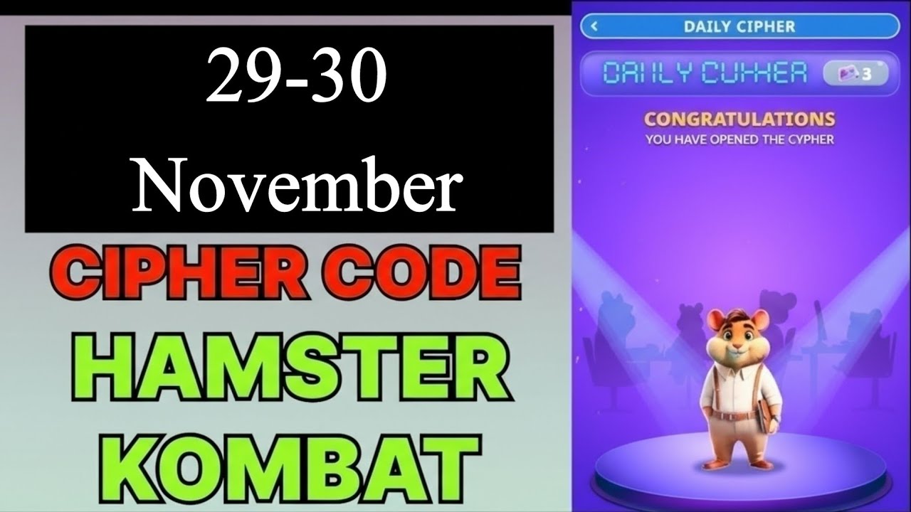 Hamster Kombat Daily Cipher | Hamster Kombat Daily Cipher Today 29 ...