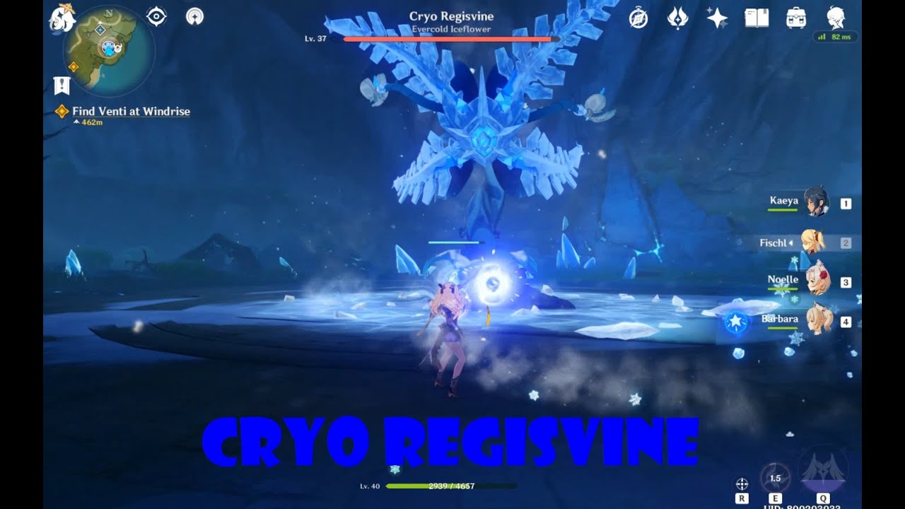 GENSHIN IMPACT - BOSS BATTLE (Cyro Regisvine) - YouTube