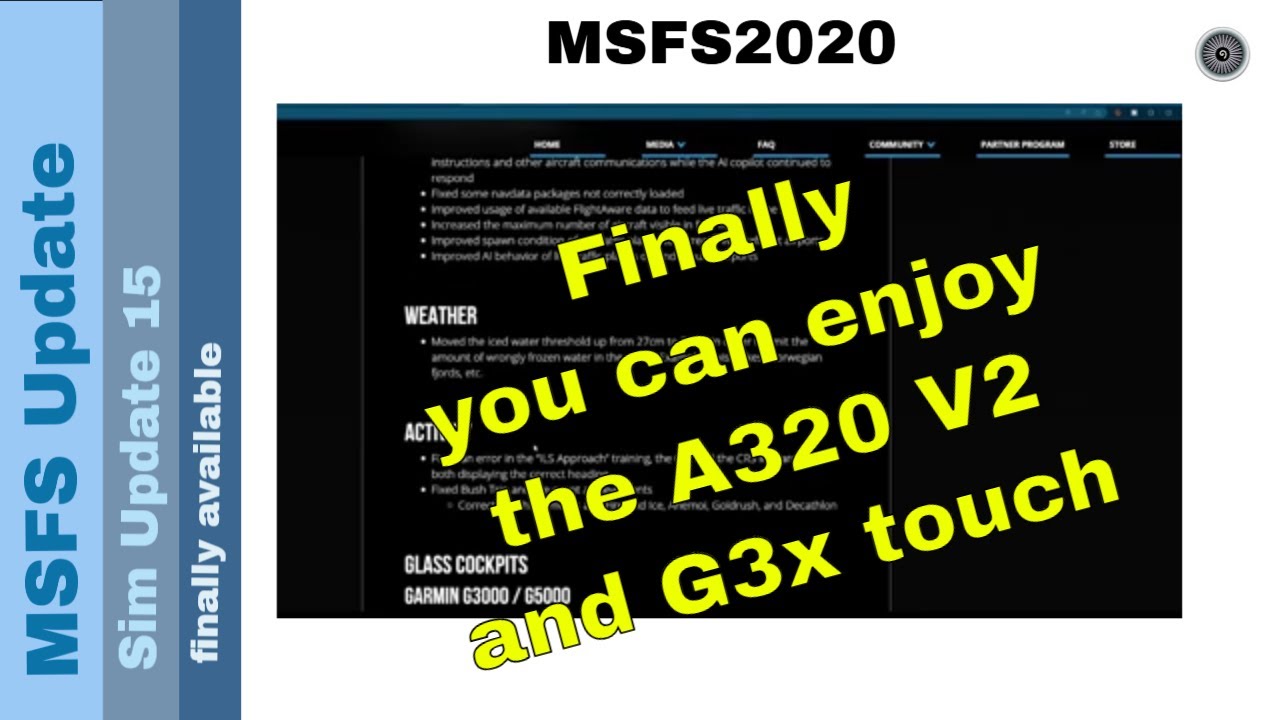 Flight Simulator 2020 - MSFS Update - Sim Update 15 - finally available ...