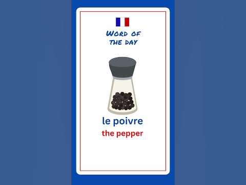 How To Say Pepper In French | French For Beginners - YouTube