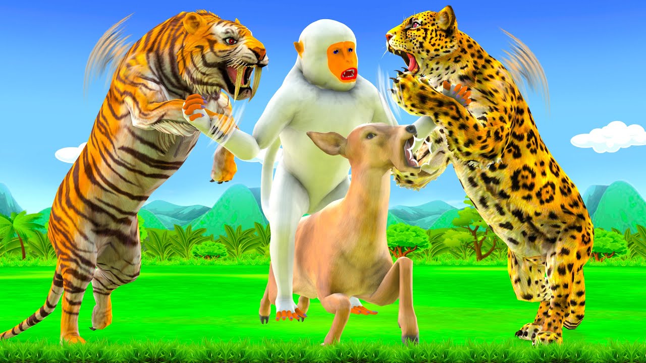 Telugu Stories | Tiger Cheetah Monkey Deer Moral Stories Animal Story ...