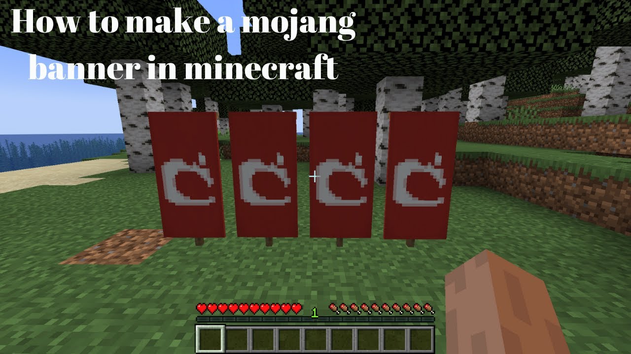 How to make a mojang logo banner in Minecraft - YouTube