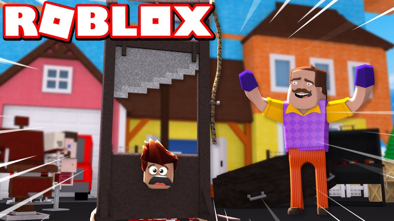 Trick Or Treating At Hello Neighbor's House In Roblox! Scary Elevator ...
