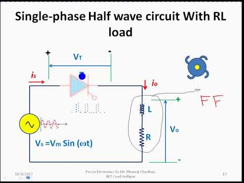 Single phase half controlled circuit with R AND RL Load - YouTube