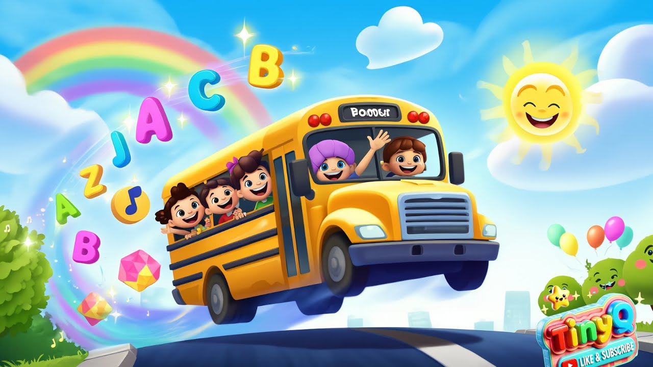 ABC Phonics on the Bus! 🚍 Sing Alphabet Sounds & Wheels Go Round and ...