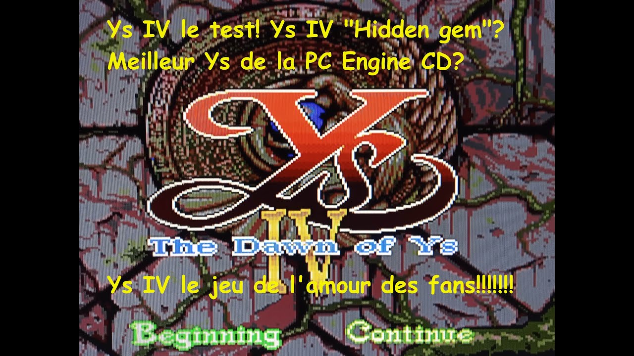 Y IV le grand test! Ys IV le Ys ultime de la Nec PC Engine CD rom ...