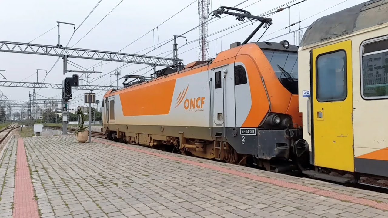 Alstom E-1409 assure Al Atlas N°V15142 ( 112 ), départ de Mohammedia ...