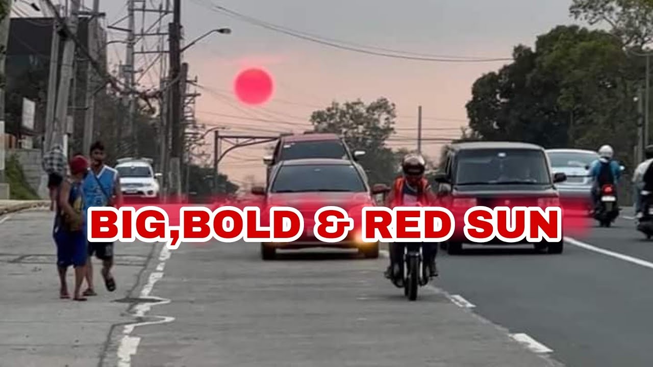 BIG,BOLD & RED SUN CAPTURED IN THE CITY OF TAGAYTAY - YouTube
