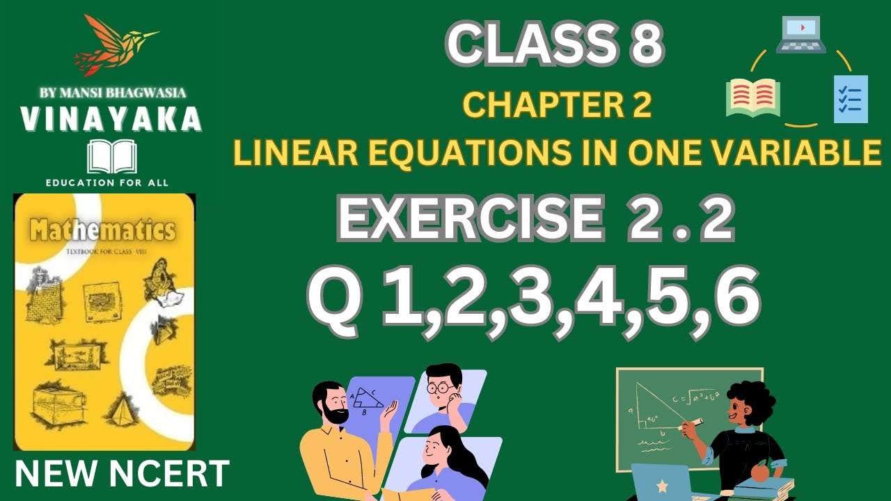 Class8 Exercise 2.2 Q 1,2,3,4,5,6 by Mansi Chapter-2 Linear equations in one variable NEW NCERT ...