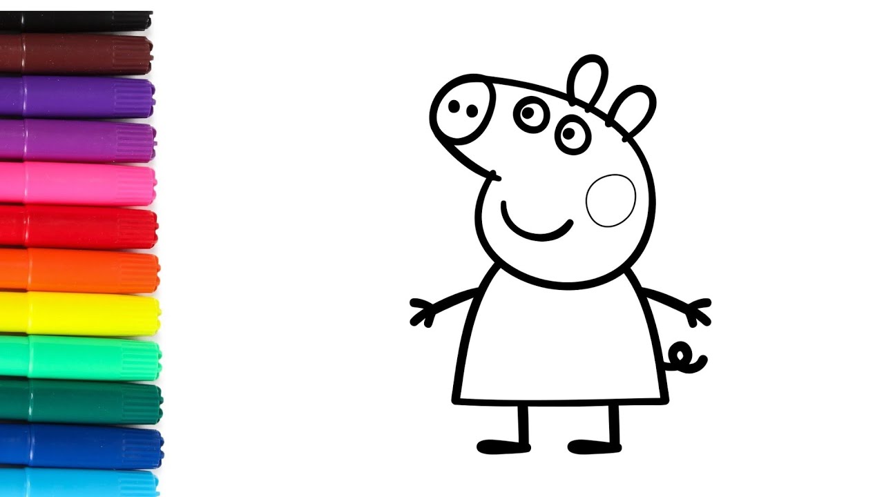How To Draw Peppa |Drawing Step by Step - YouTube