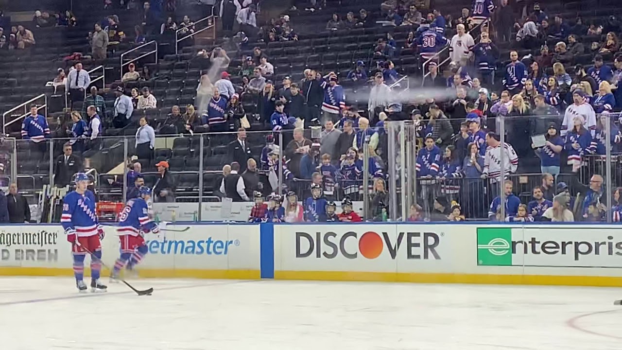 First Rangers Game and I’m on the Bench! - YouTube