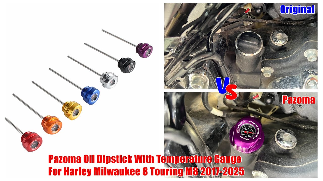 Pazoma Oil Dipstick With Temperature Gauge For Harley Milwaukee 8 ...