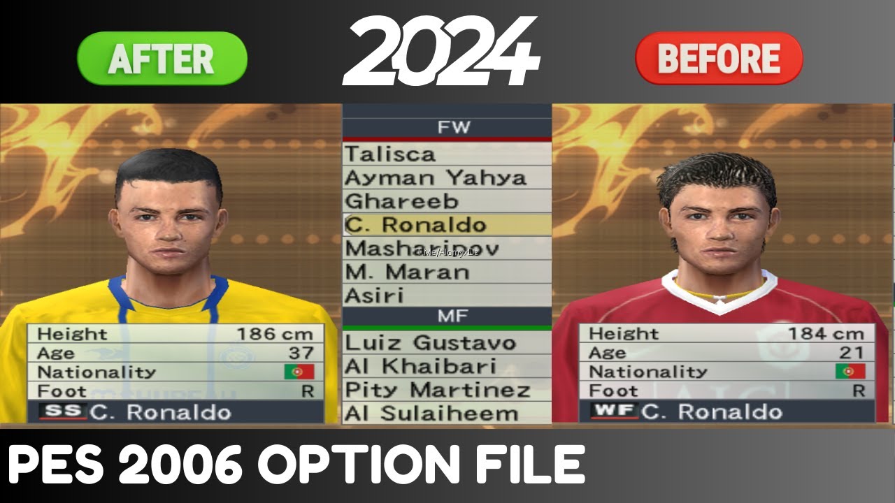 Pes 2006 Option file 2024 - تحميل option file بيس 6 مع اخر الانتقالات ...