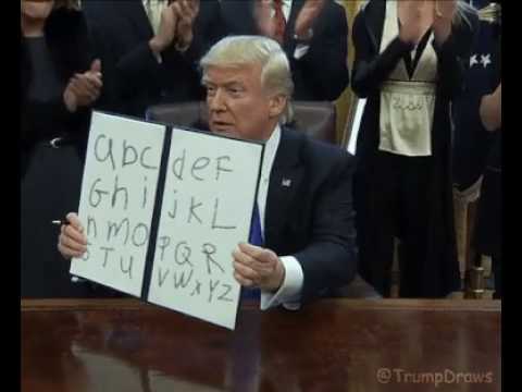 Trump learns the alphabet - YouTube