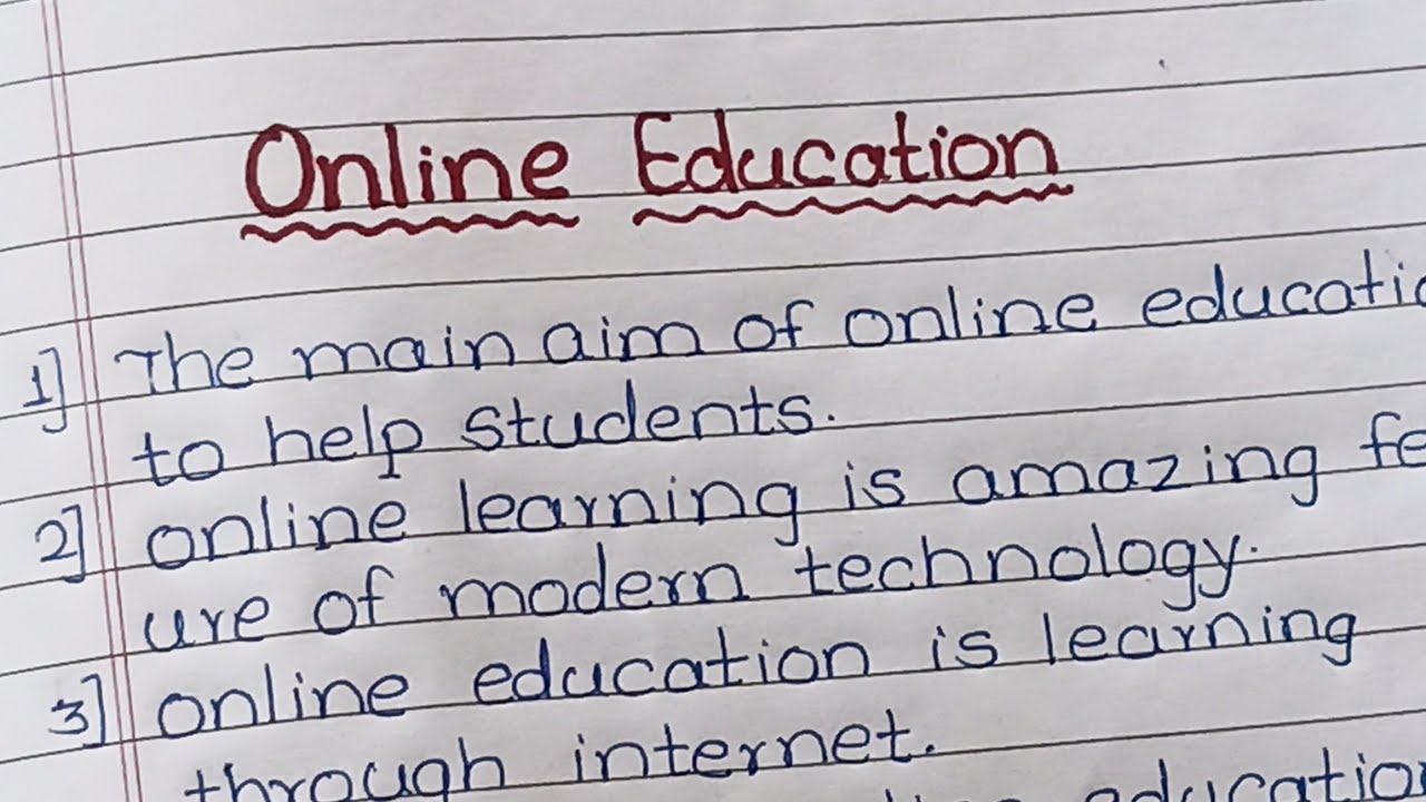 Top 10 lines on Online Education | Essay on Online Education | - YouTube