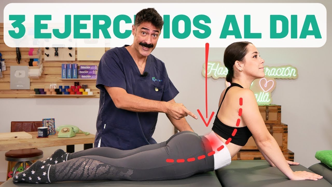 Lumbalgia ️ haz estos 3 Ejercicios SENCILLOS y adiós al dolor - YouTube